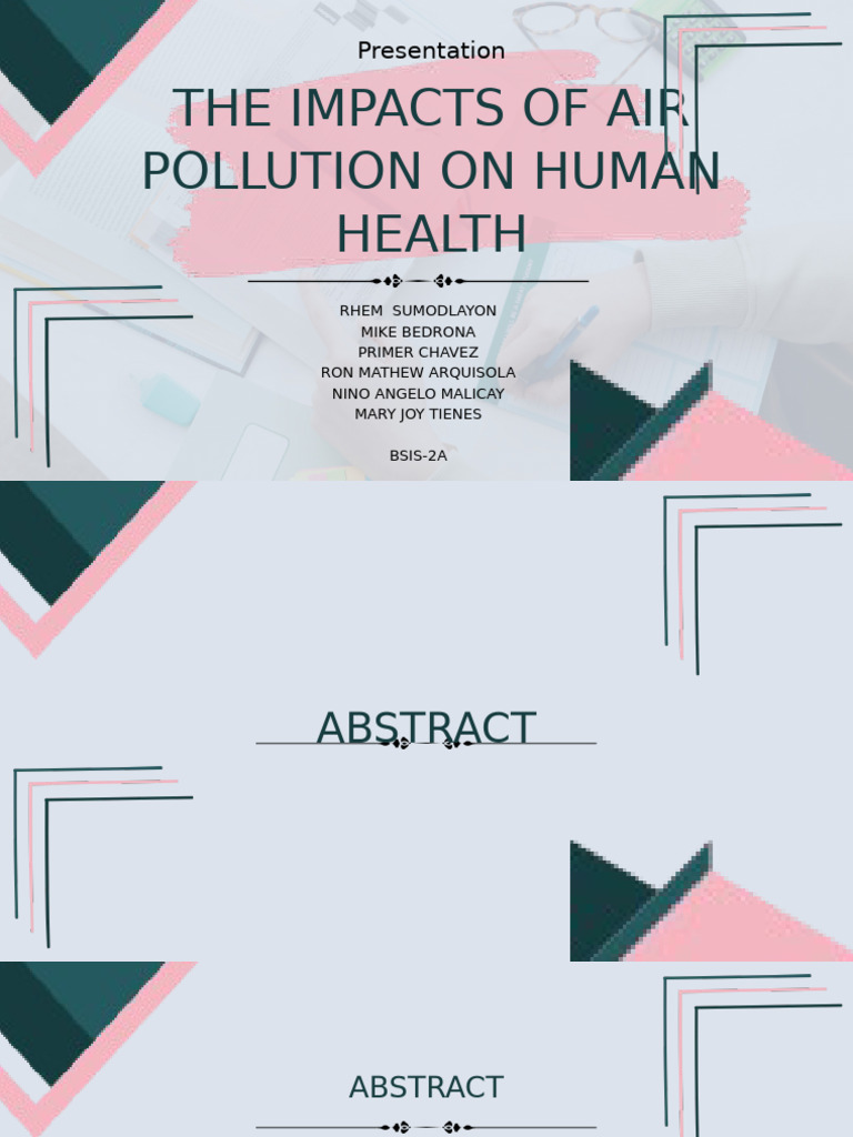 Impacts of Air Pollution Presentation | PDF | Air Pollution | Particulates