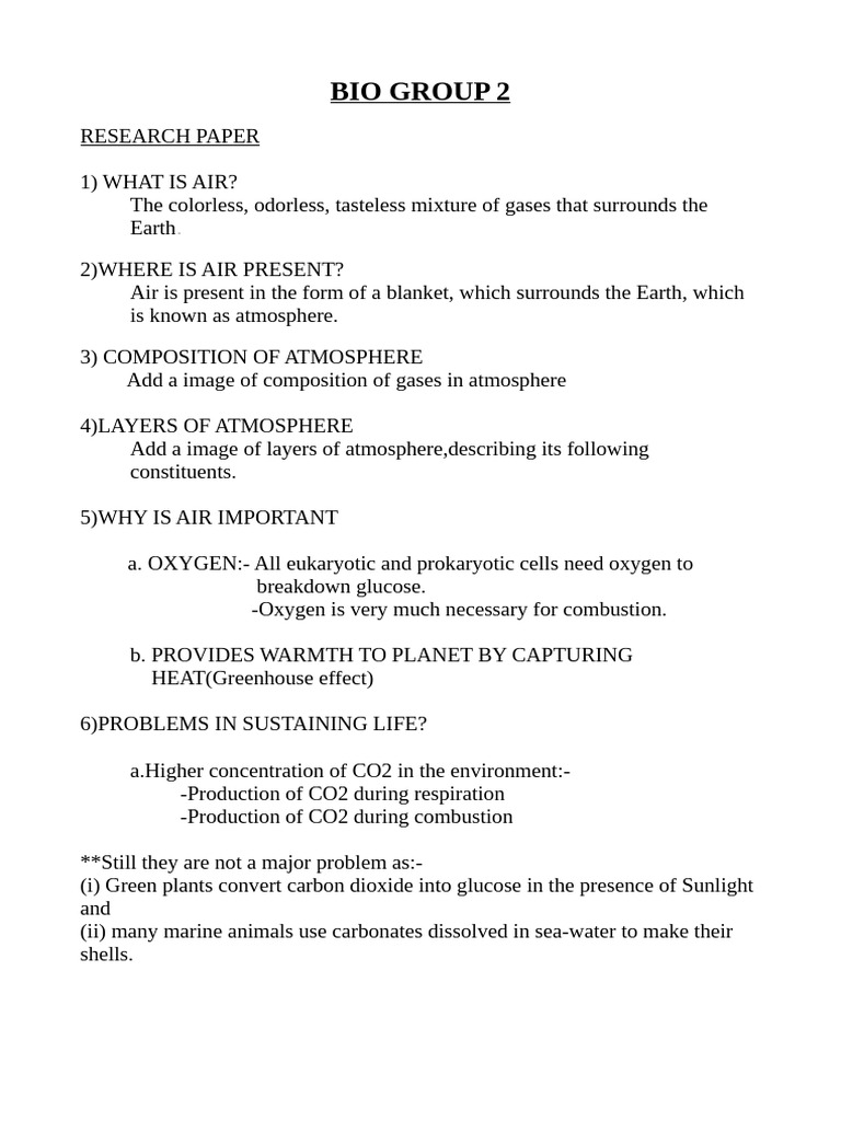 Understanding Air and Its Importance | PDF