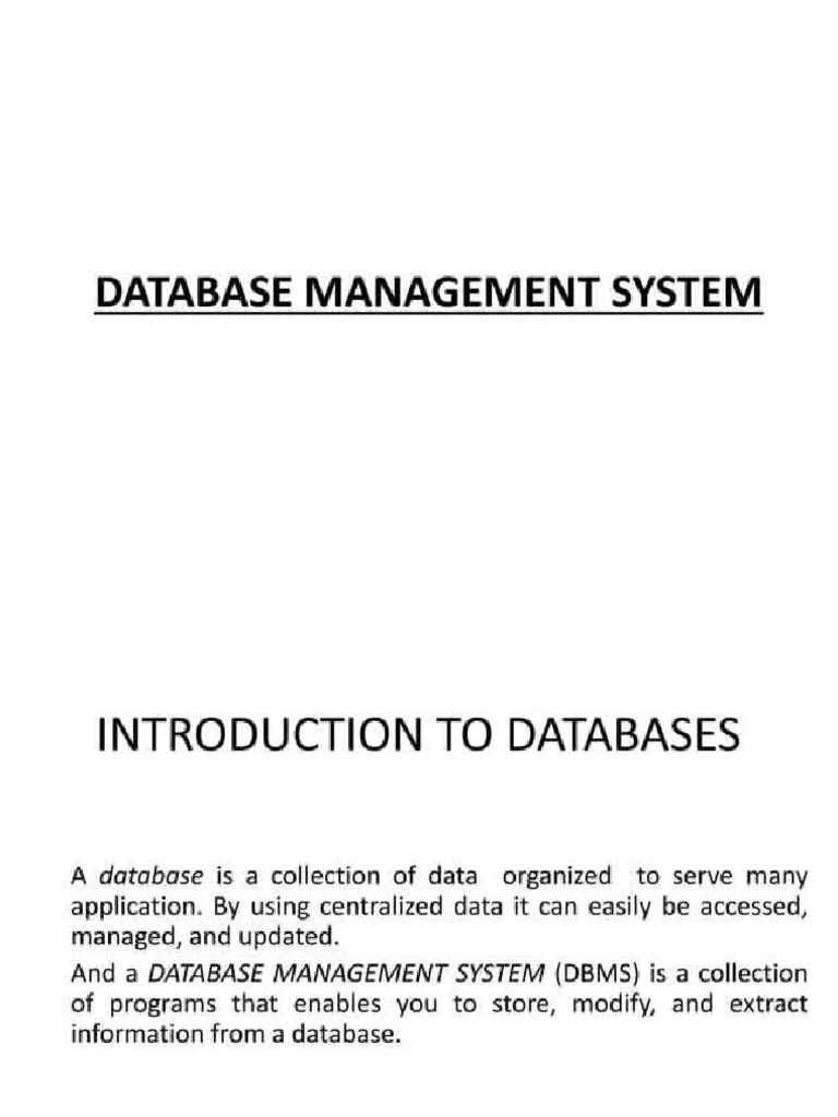 Database Management Systems | PDF