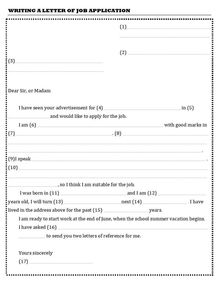 Job Application Letter Guide | PDF
