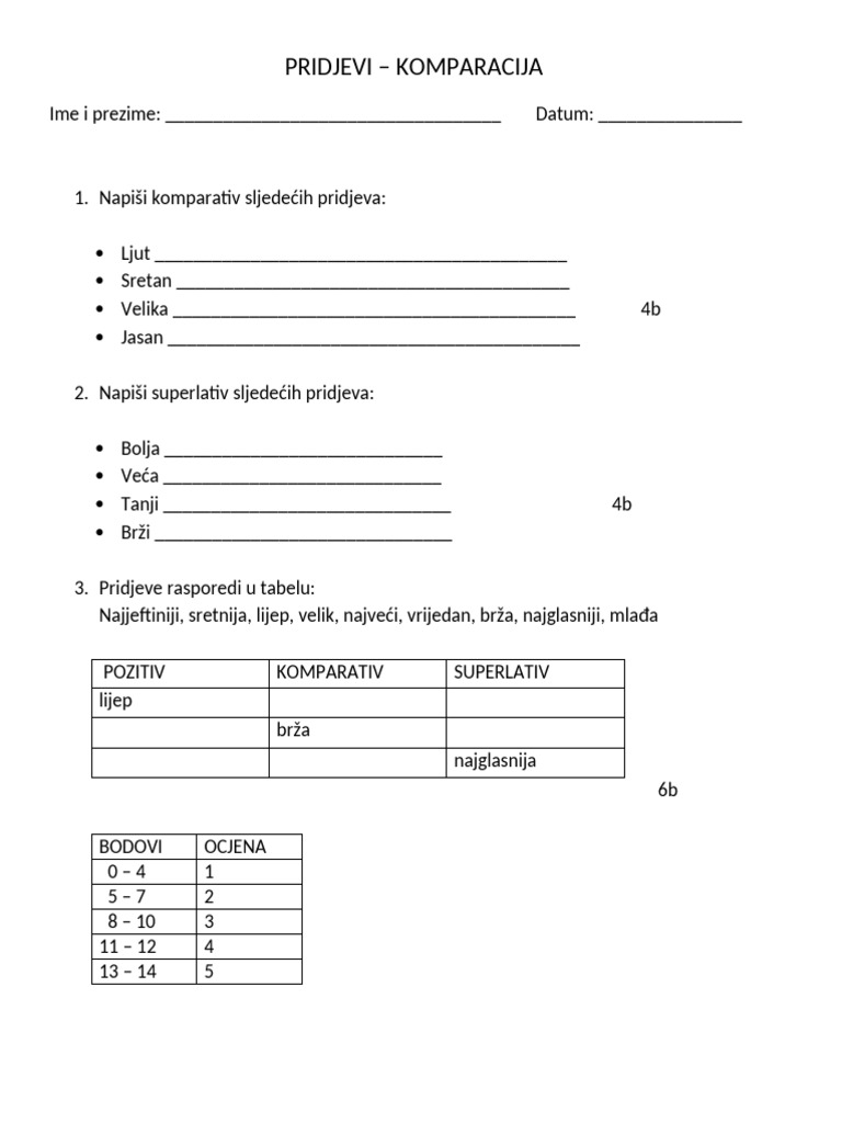 PRIDJEVI - Komparacija Dalia | PDF