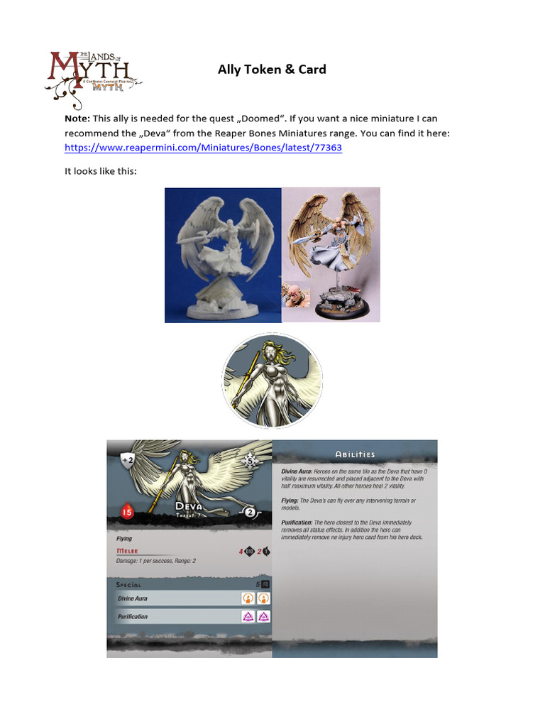 Lands of Myth - Ally Token & Card | PDF