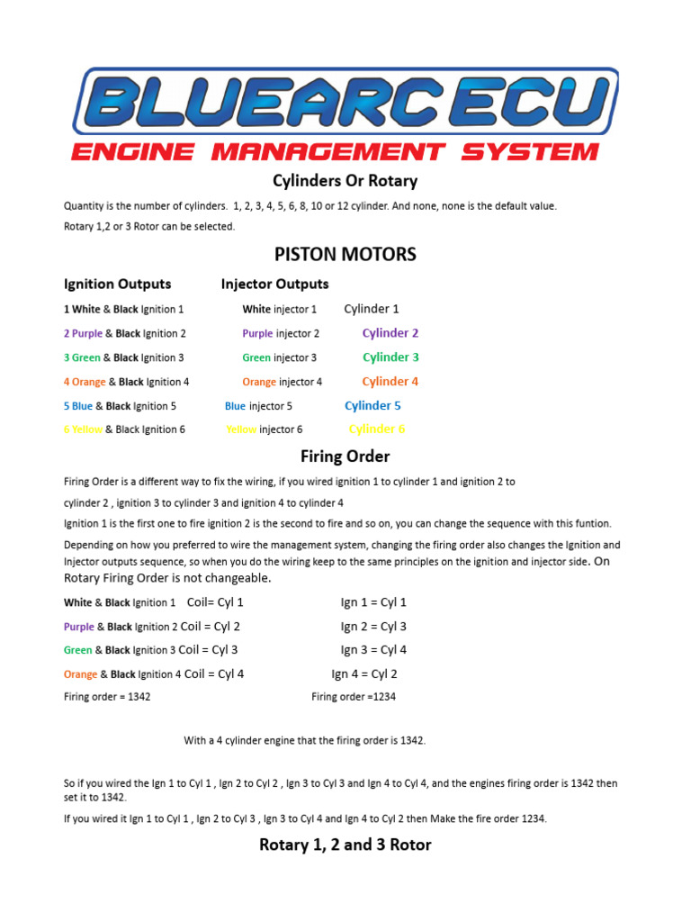 Blue Arc Ecu Manuial | PDF | Throttle | Turbocharger