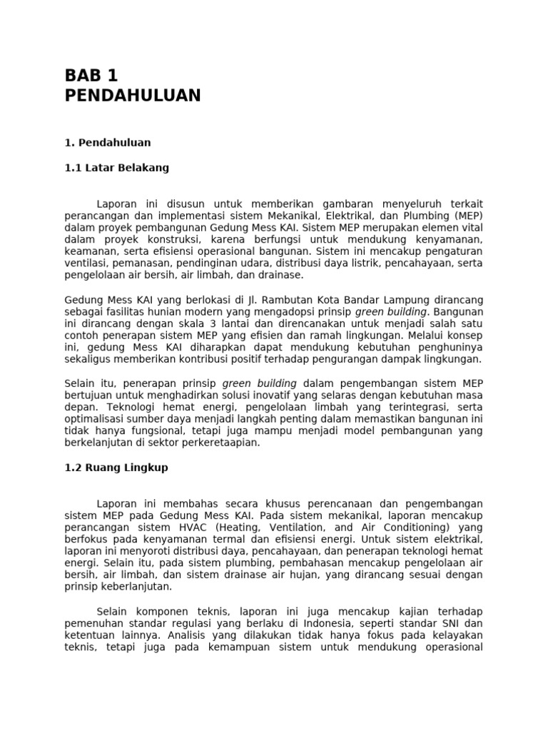 Laporan Mep - 1 | PDF