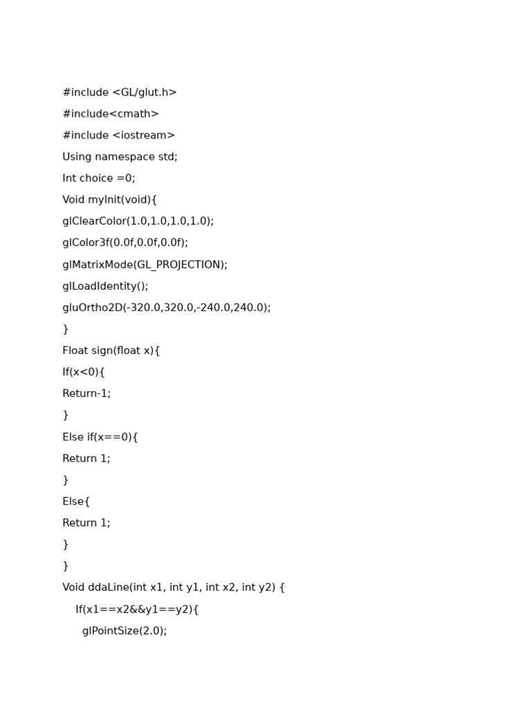 DDA.cpp | PDF | Computer Programming | C++ DDA.cpp | PDF | Computer Programming | C++