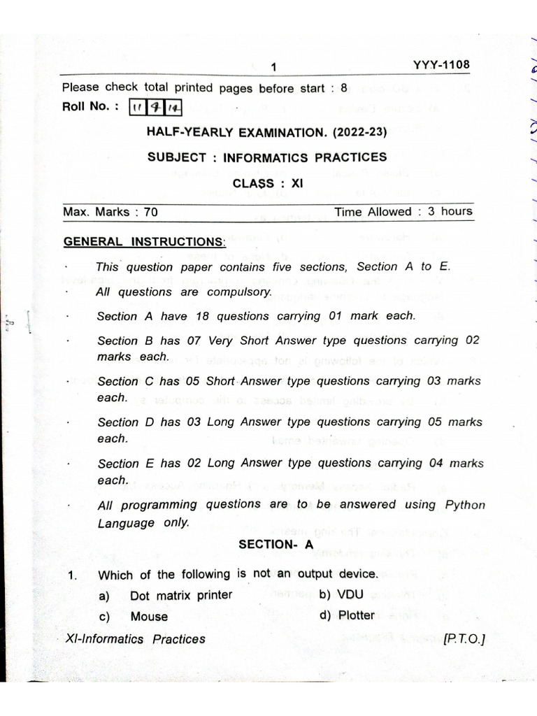 XIInfo.pract.H.Y.372 | PDF