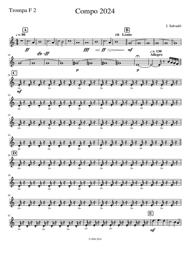 Compo - 2024 Conservatorium-Trompa - F - 2 | PDF | Musical Forms
