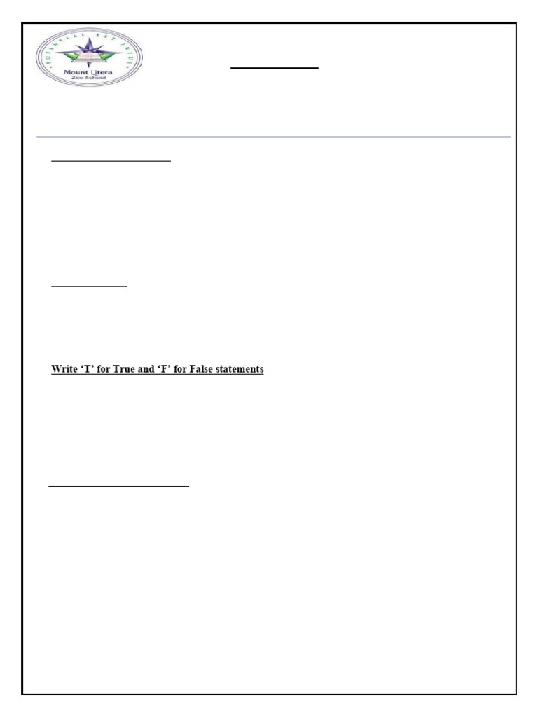 Grade 4 Computer Revision Test (3) | PDF