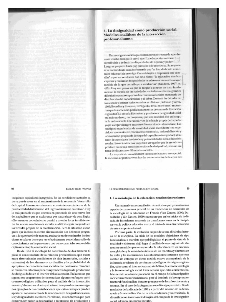 13 E. Tenti F - La Esc y La Cuest. Social - Cap 4 2 | PDF