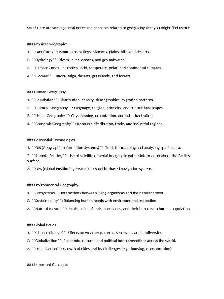 Geo Notes | PDF