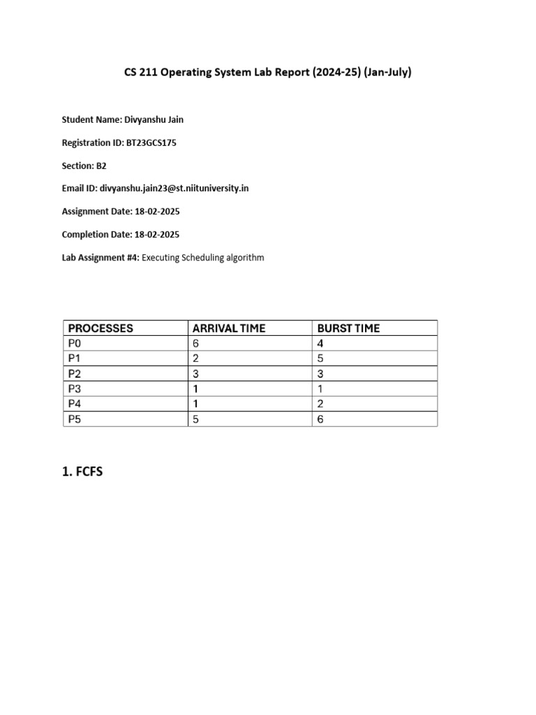 DivyanshuJain EXP4 (OS) | PDF
