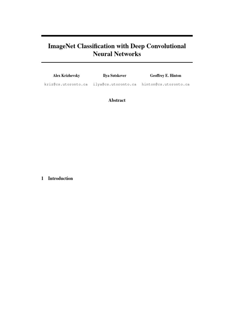 ImageNet Classification with CNNs | PDF | Machine Learning ...