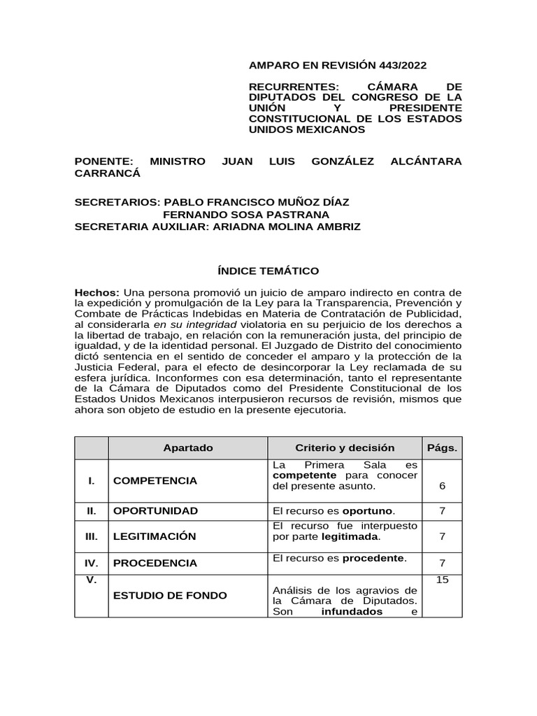 ENGROSE - JLGAC - AR 443-2022 (Inconstitucionalidad de La Ley para La ...