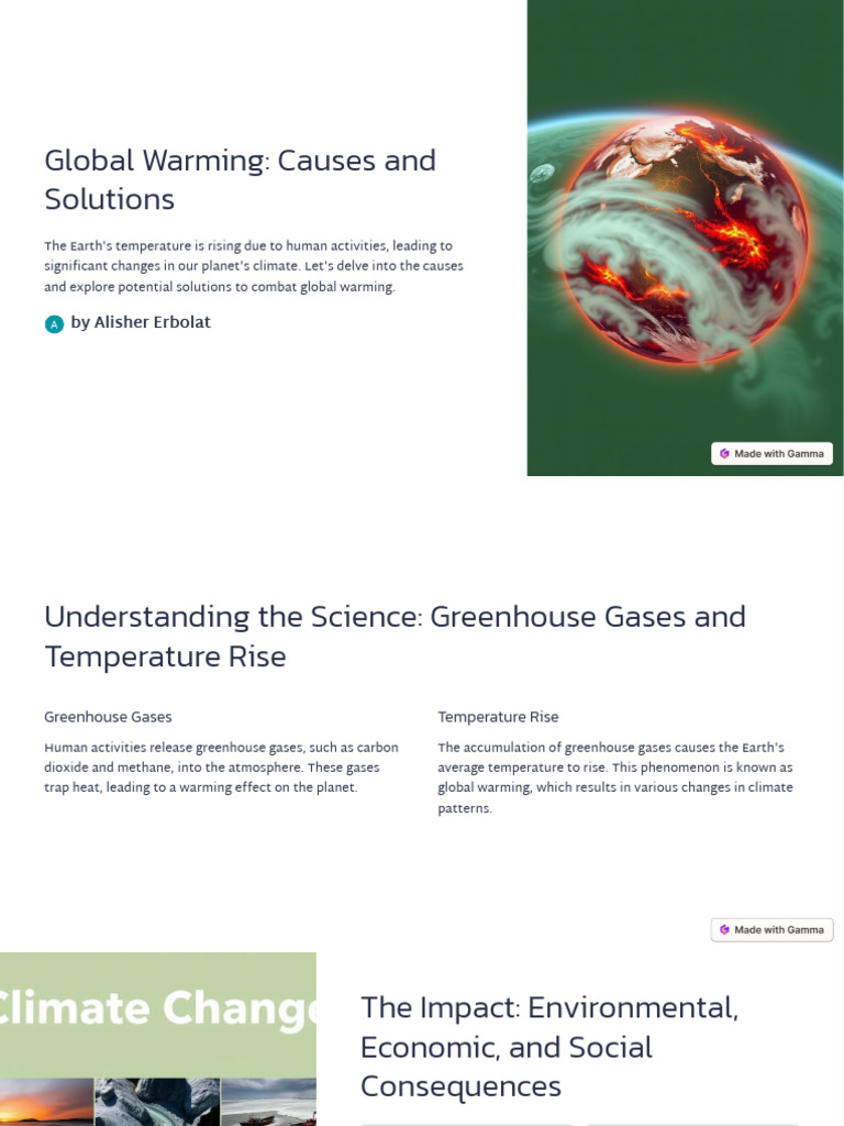 Global Warming Causes and Solutions | PDF