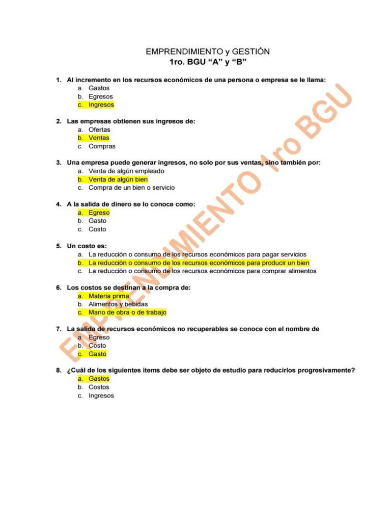 CUESTIONARIO EMPR. | PDF