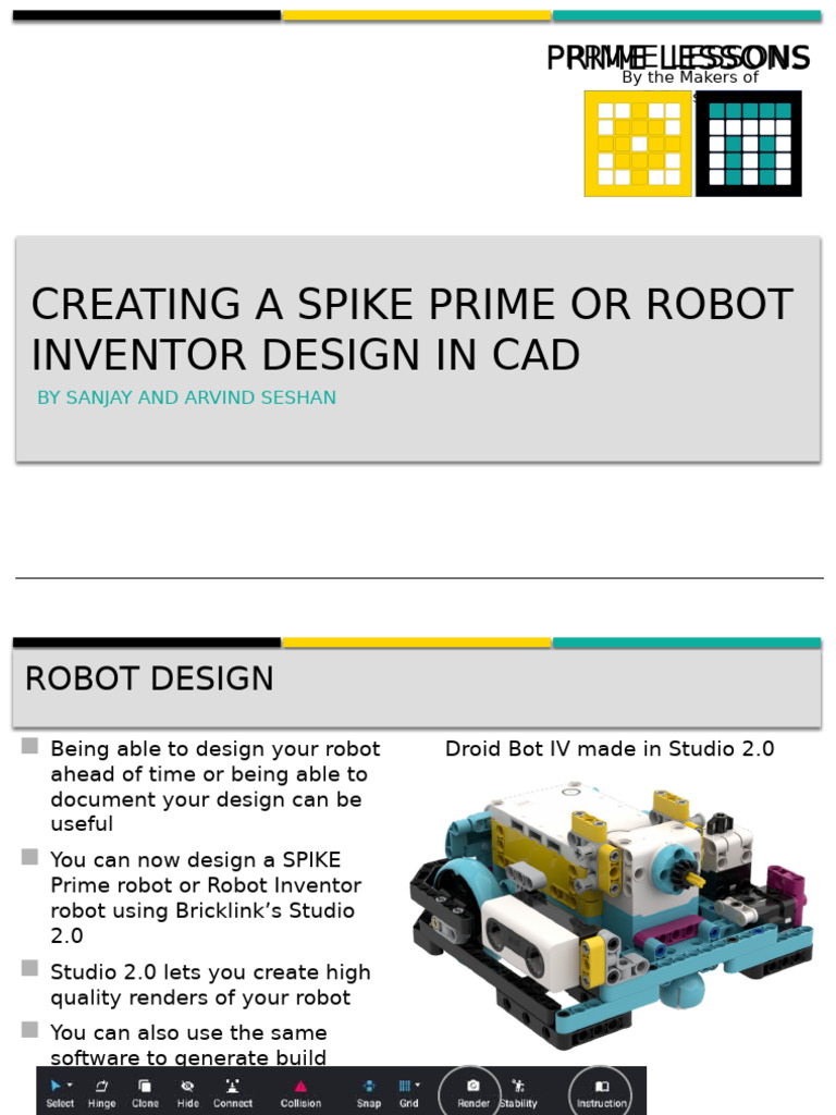 Creating A Spike Prime or Robot Inventor Design in Cad | PDF | Creative ...