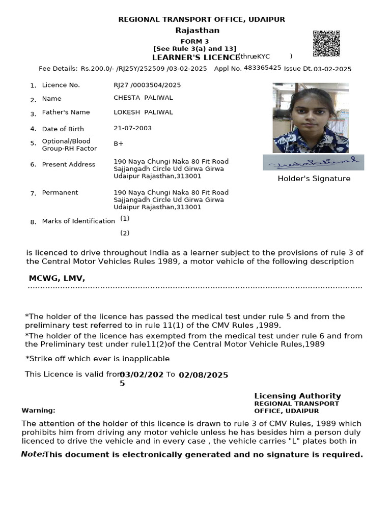 Rajasthan: Regional Transport Office, Udaipur | PDF | Road Transport | Vehicles