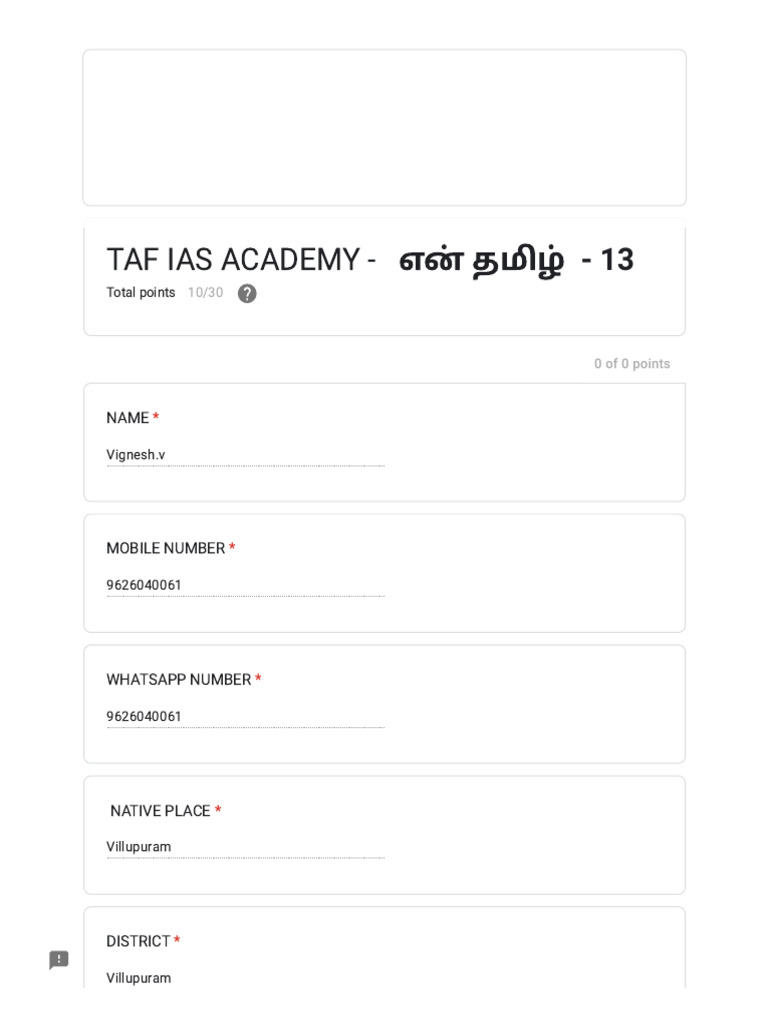 TAF IAS ACADEMY - என் தமிழ் - 13 | PDF | Tamils | Tamil Nadu