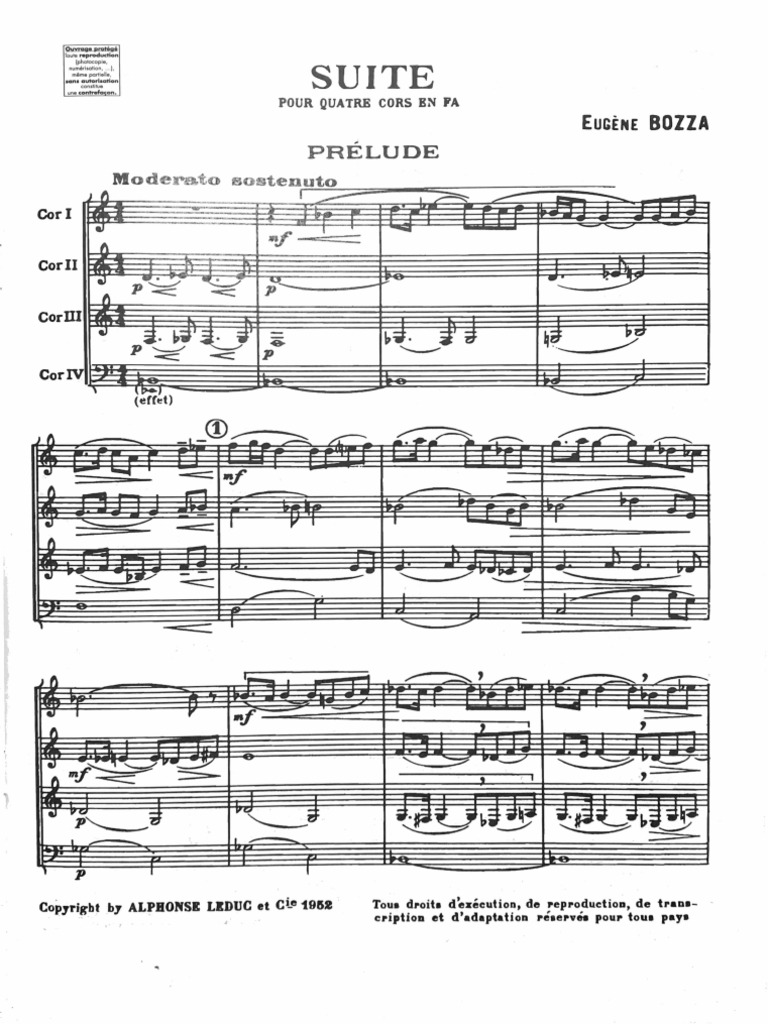 Bozza Horn Quartet | PDF