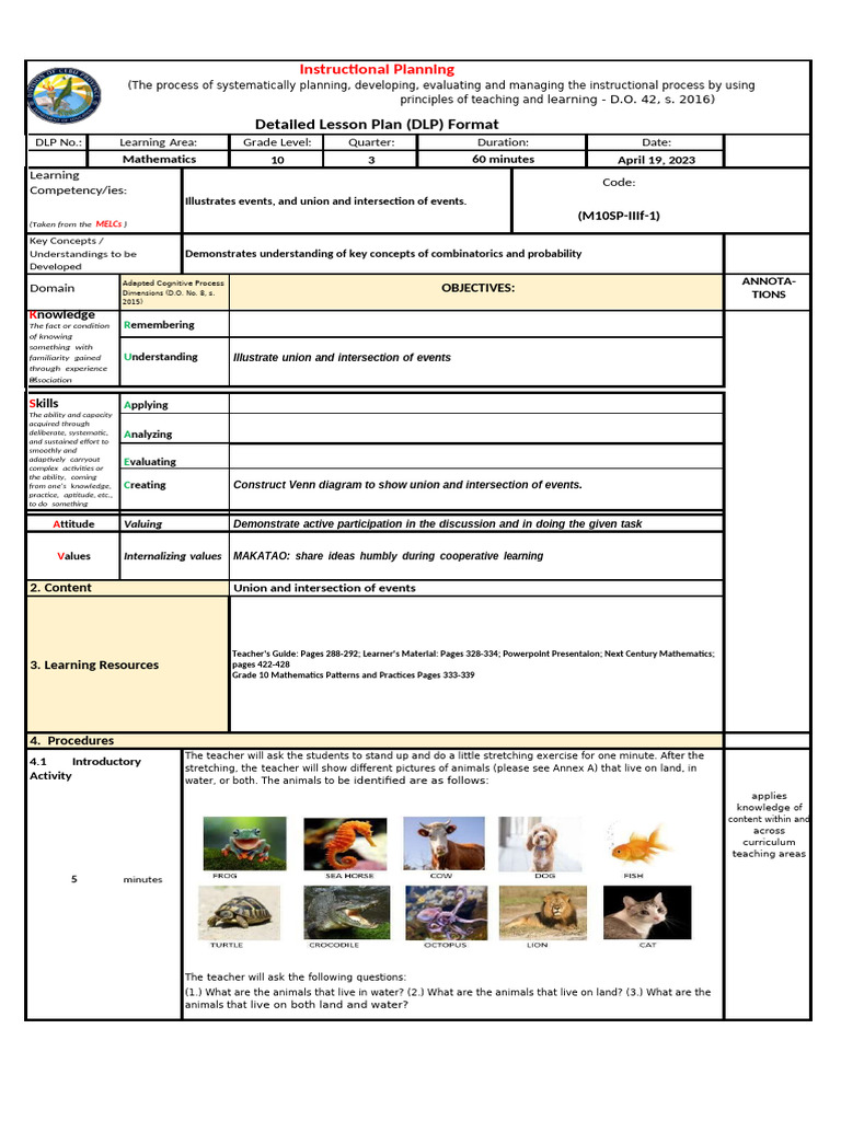 g10 lp set | PDF | Learning | Educational Assessment