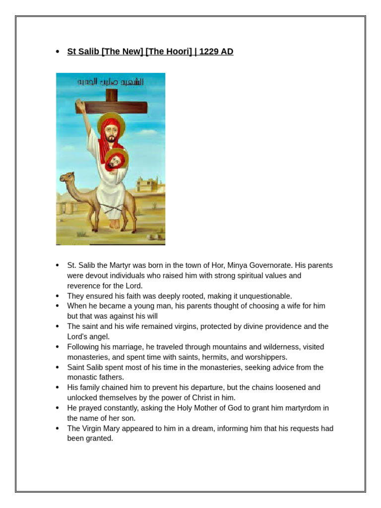 St Salib | PDF | Mary, Mother Of Jesus | Saint
