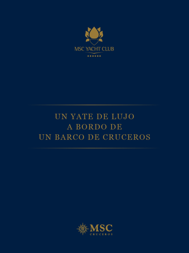 Catalogo MSC Cruceros Yacht Club 2021 2022 | PDF | Crucero | Ducha