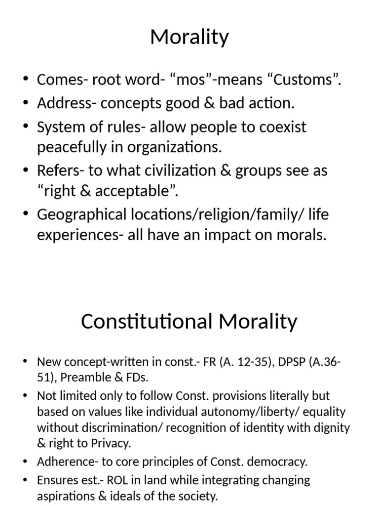 Constitutional & Public Morality | PDF | Justice | Crime & Violence