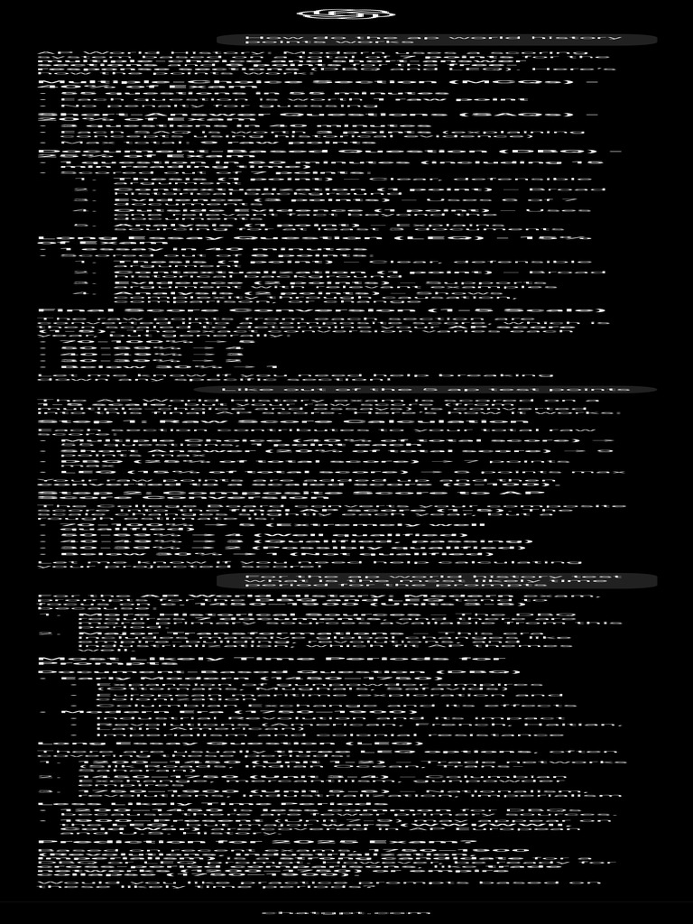 APWH Scoring Breakdown 5 | PDF