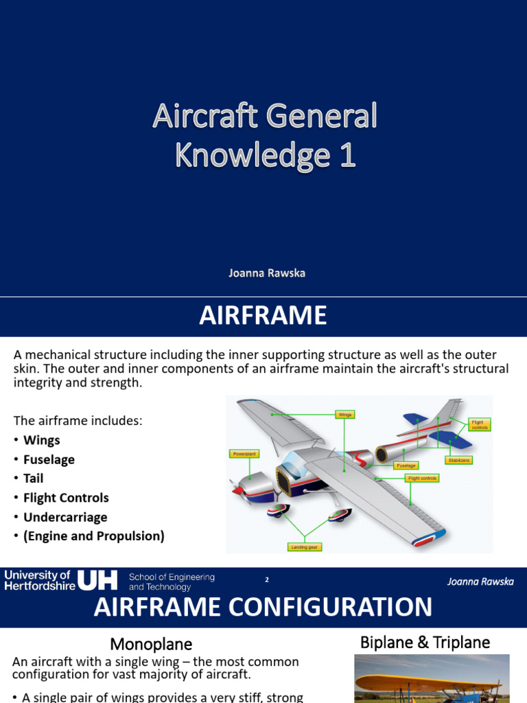 Aircraft General Knowledge 1 | PDF | Internal Combustion Engine | Monoplane