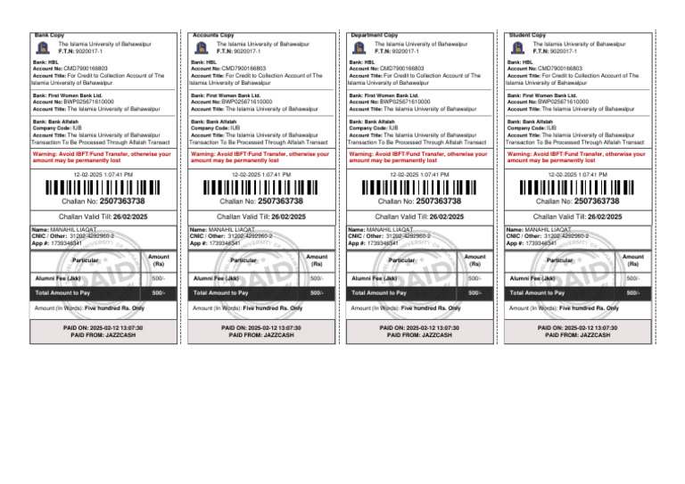 2507363738 (1) | PDF | Service Industries | Payments