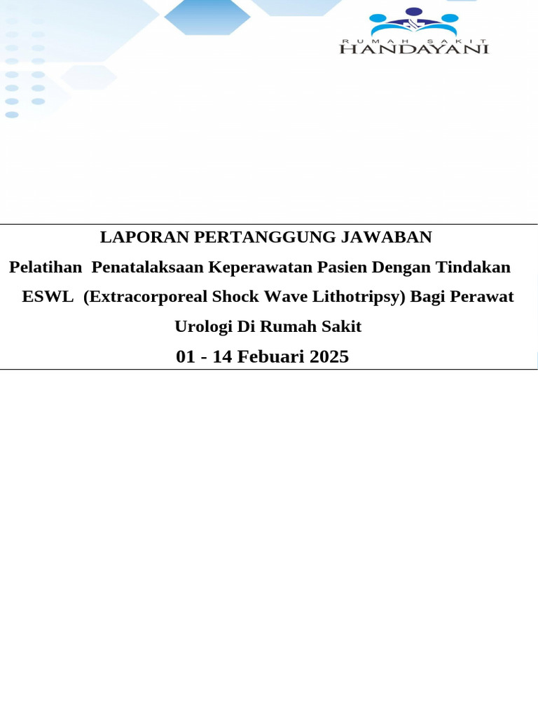 LPJ Pelatihan Eswl Done | PDF