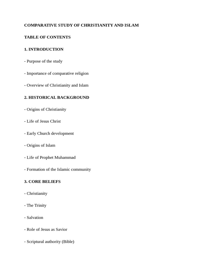 Comparative Study of Christianity and Islam - 051316 | PDF | Interfaith ...
