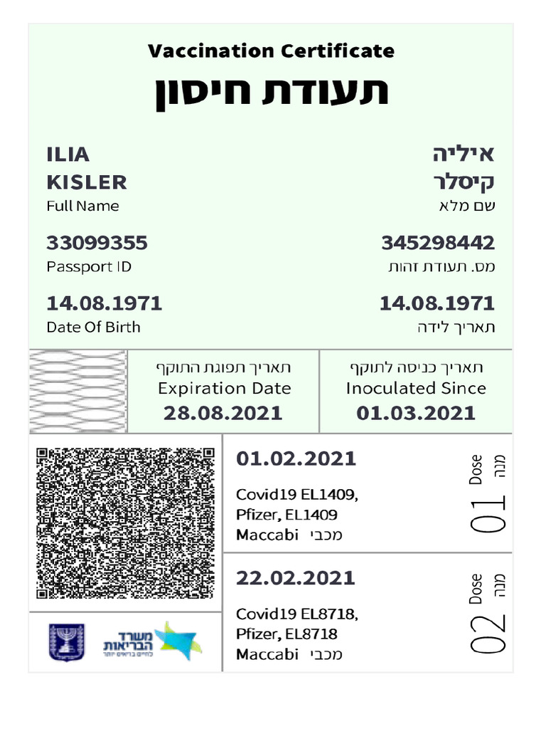 VaccinationCertificate ILIA | PDF