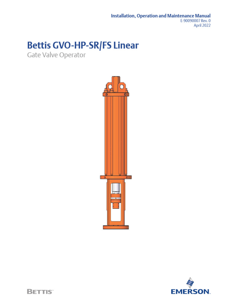Manual Bettis Gvo HP SR Fs Linear Gate Valve Operator en 8116224 | PDF ...
