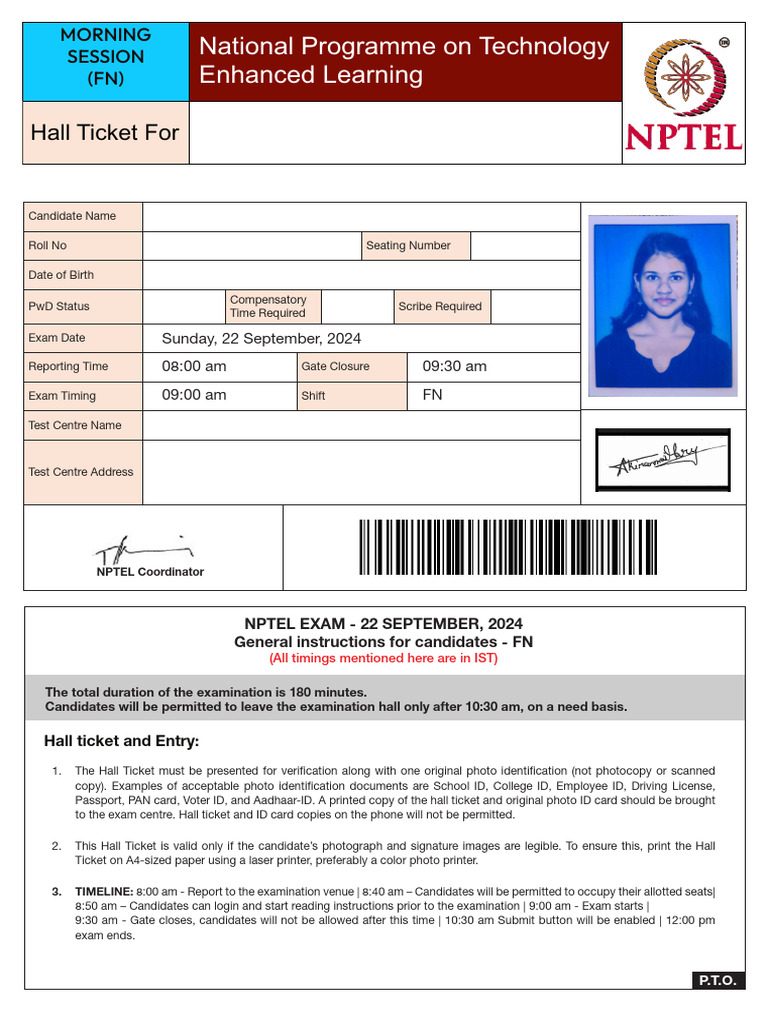 nptel | PDF | Identity Document