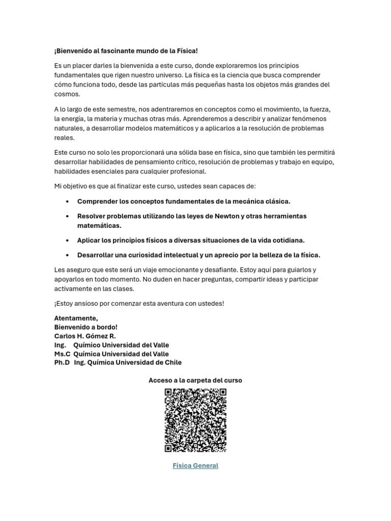 bienvenida curso (1) | PDF