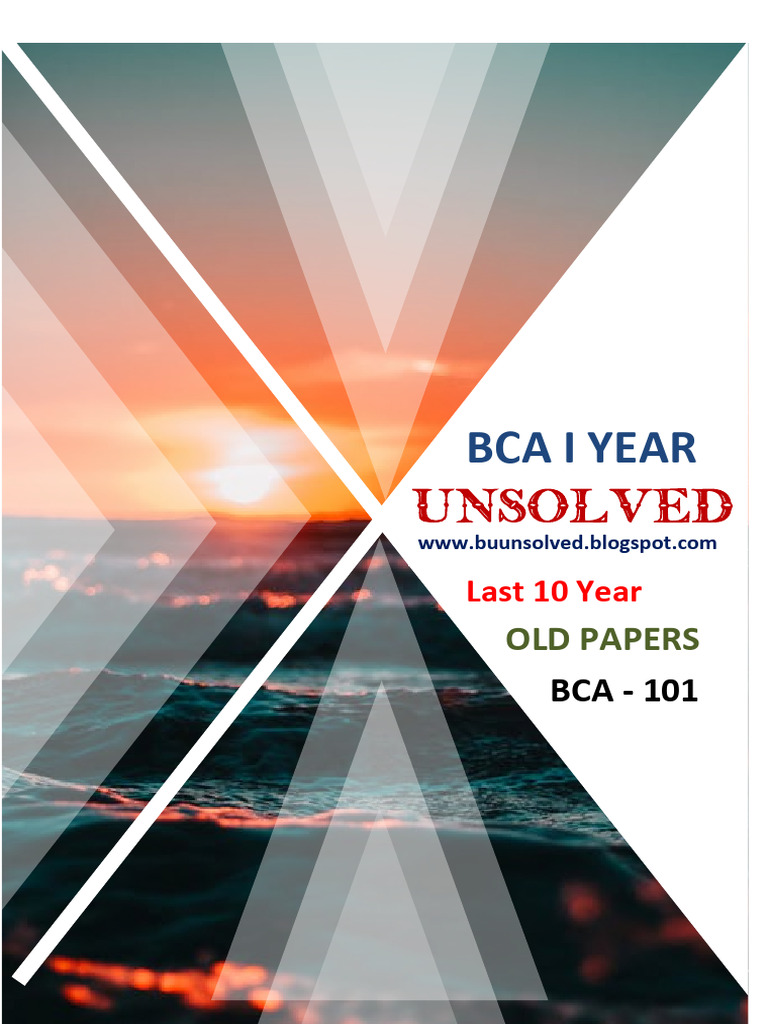 Bca I Year: Unsolved | PDF