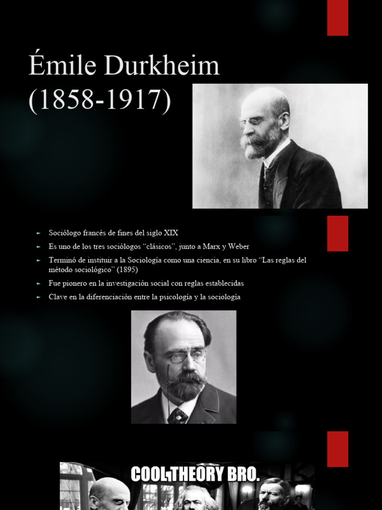 Émile Durkheim (1858-1917) | PDF | Emile Durkheim | Sociología