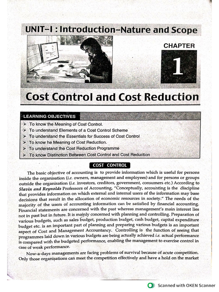 Cost Control Techniques | PDF