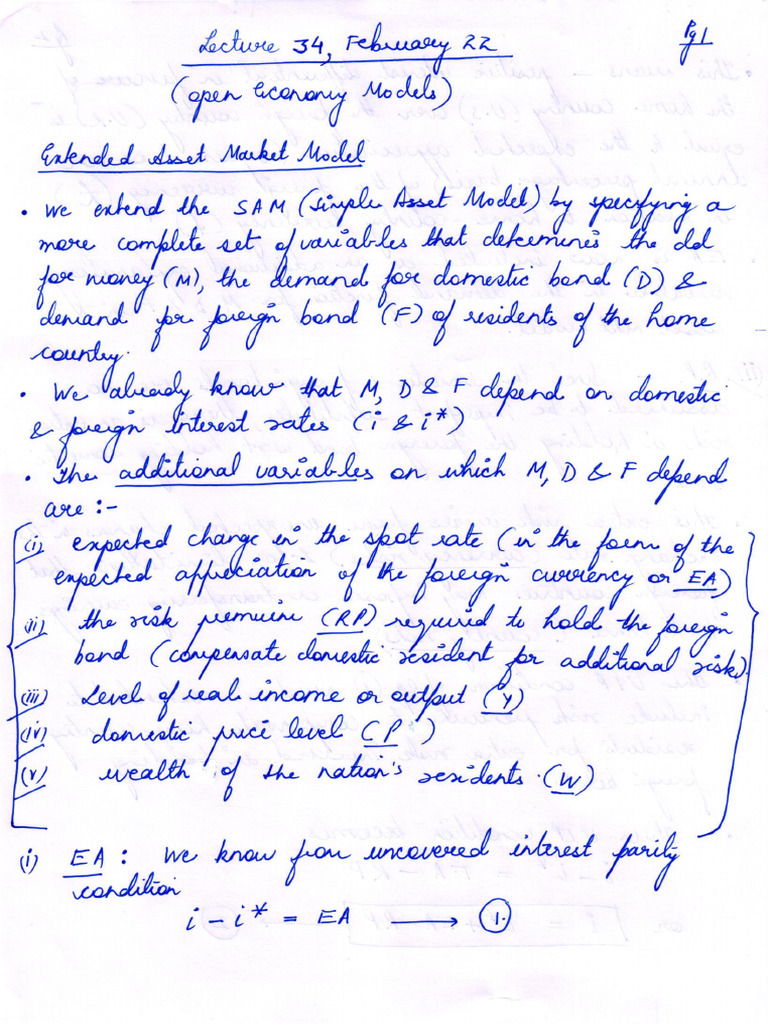 L34 Open Economy Models 17 | PDF