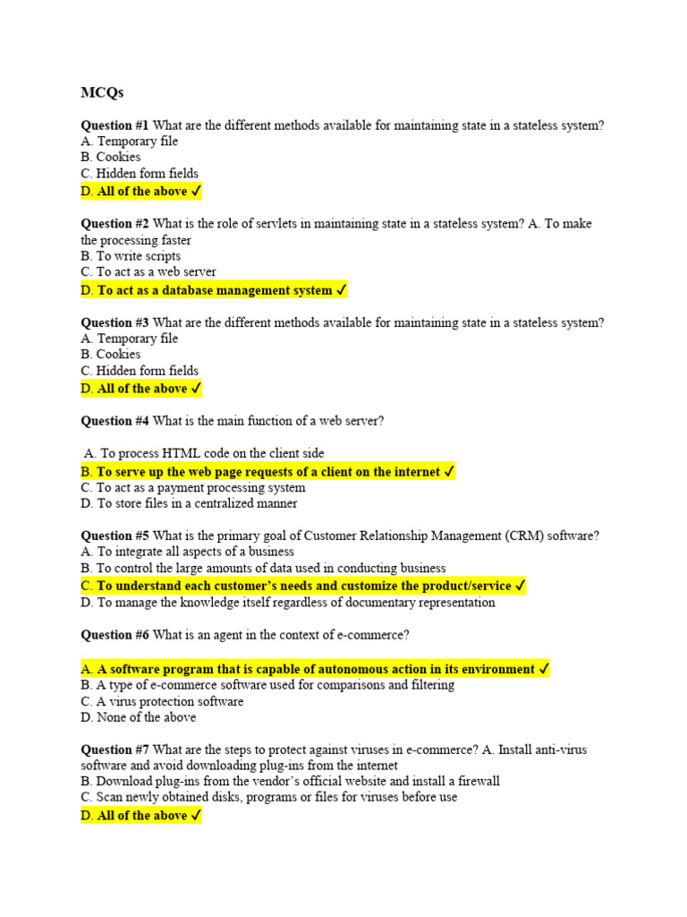 IT 430 Final Sample Paper With Solution | PDF | Transport Layer ...
