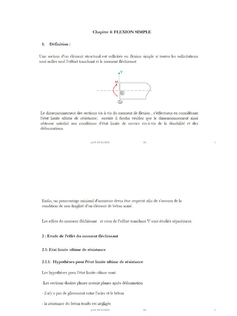 Flexion Simple | PDF