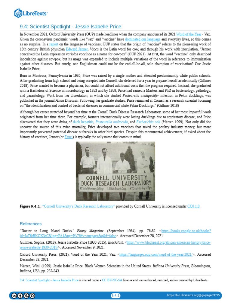 9.04 Scientist Spotlight - Jessie Isabelle Price | PDF | Immunology ...