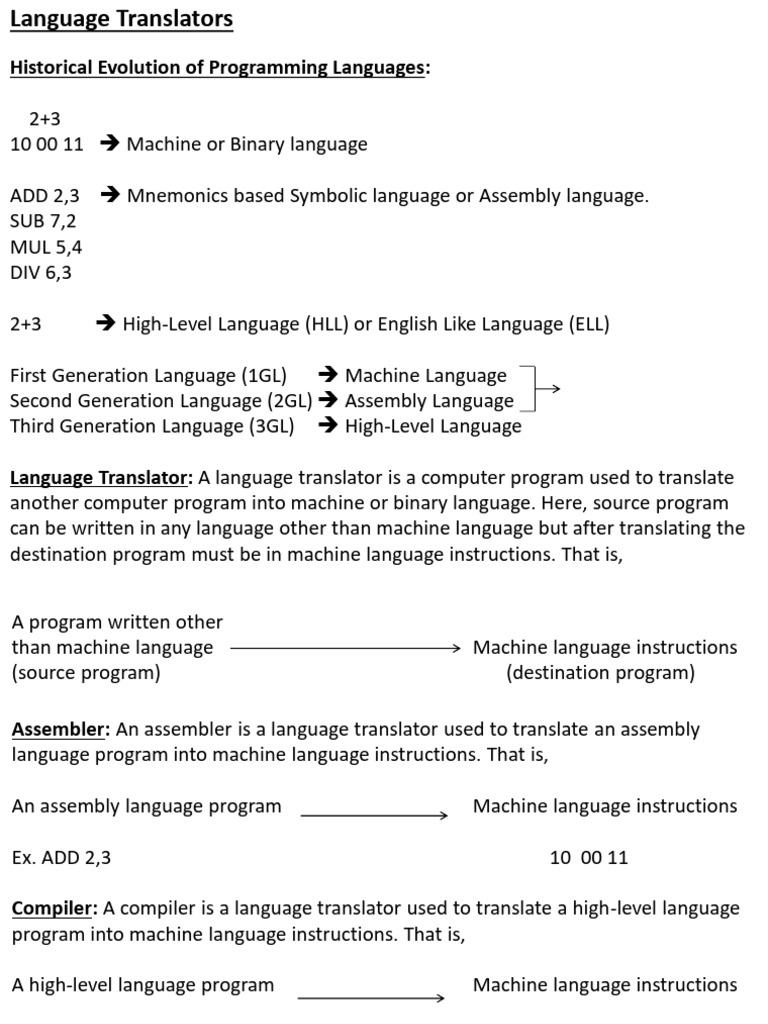Lecture-16 Language Translators | PDF | Assembly Language | Compiler