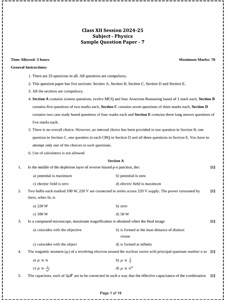 QUESTIO PAPER 7 | PDF