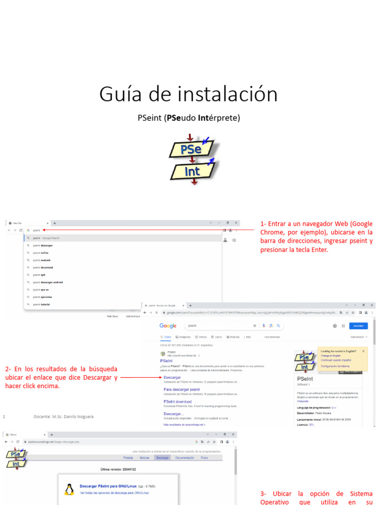Instalación de PSeint en Windows | PDF