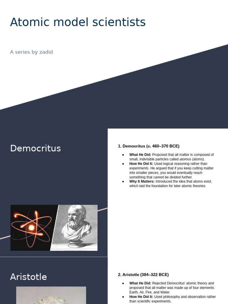 Atomic Model Scientists | PDF | Quantum Mechanics | Electron
