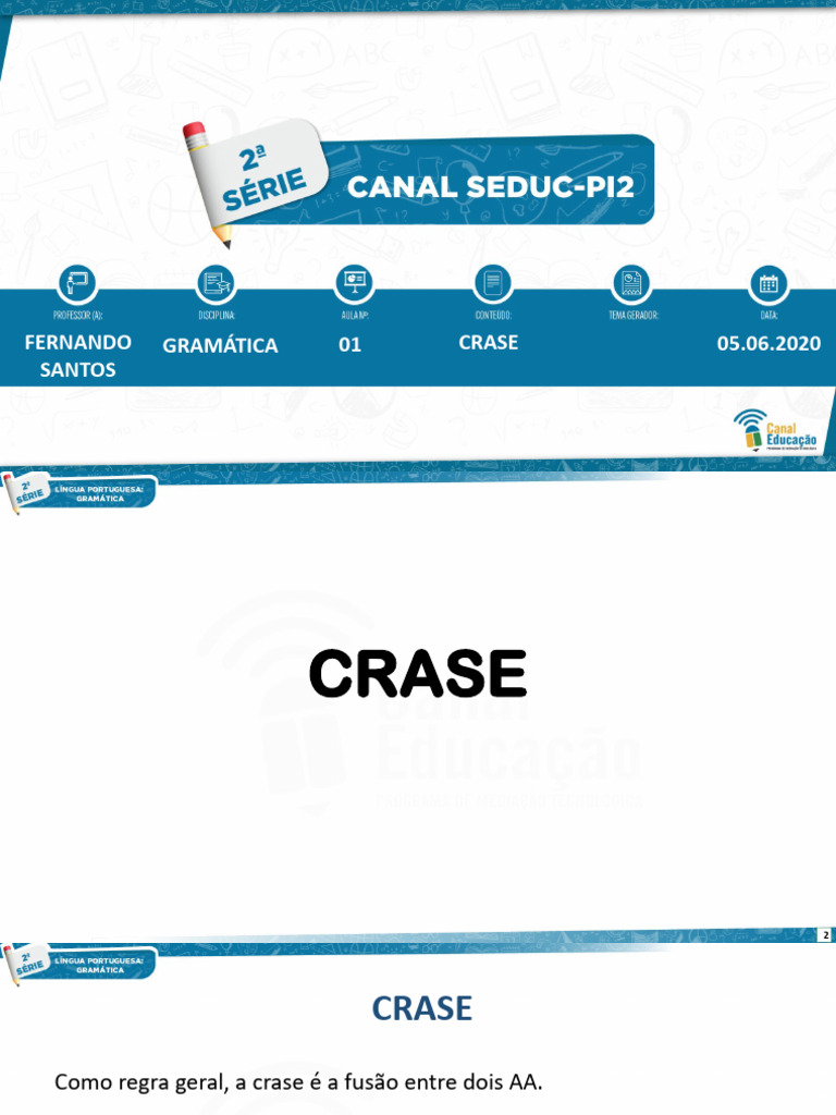 Guia Completo sobre Crase na Língua Portuguesa | PDF | Famílias ...