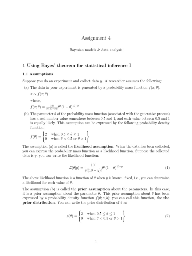 Assignment-04 | PDF | Bayesian Inference | Applied Mathematics