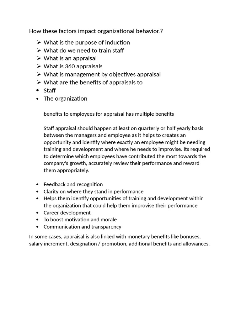 How These Factors Impact Organizational Behavior | PDF